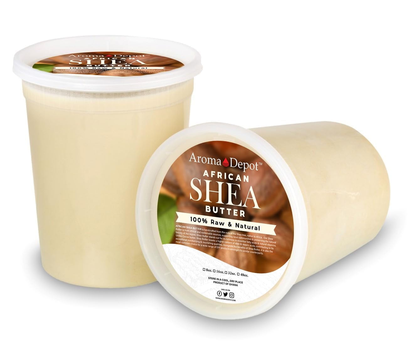 Ivory Pure Natural Raw Skin Hydration Shea Butter Body Butter Twin Pack ...
