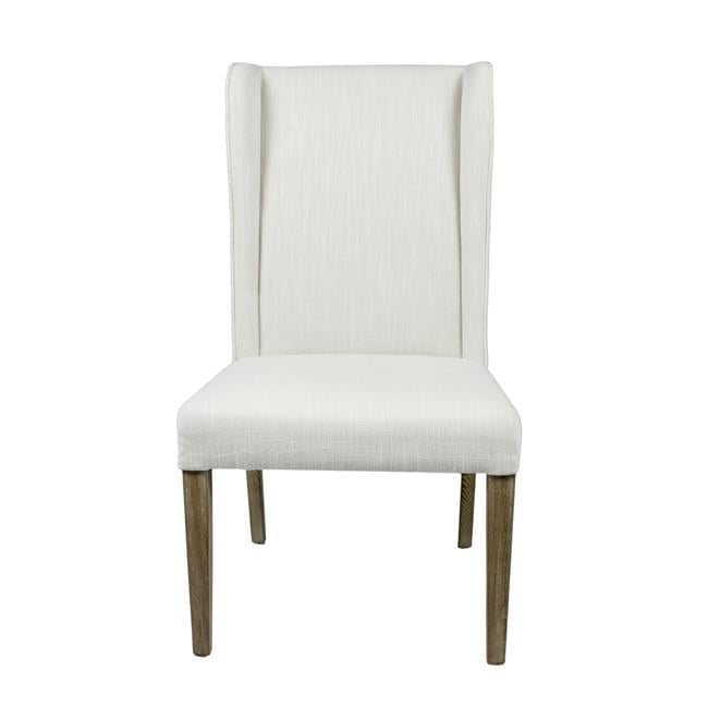 Ivory Side Chair with Wood Legs - Walmart.com