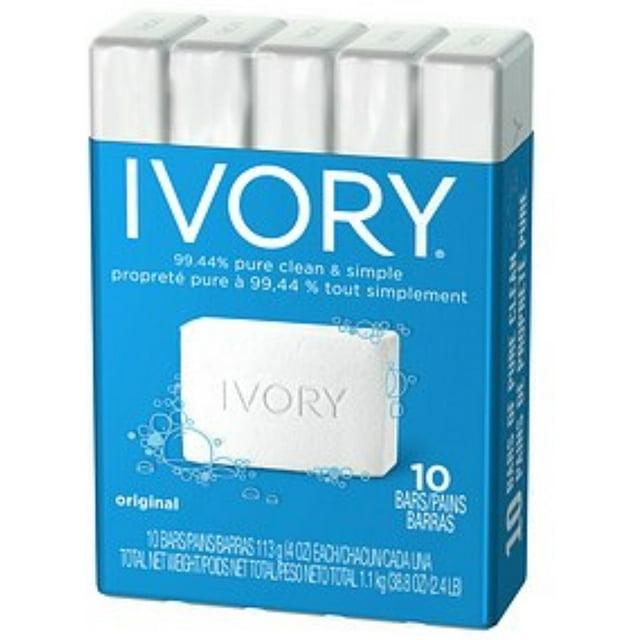 Ivory Soap, Original 4 oz Bars 10 ea (Pack of 3) - Walmart.com