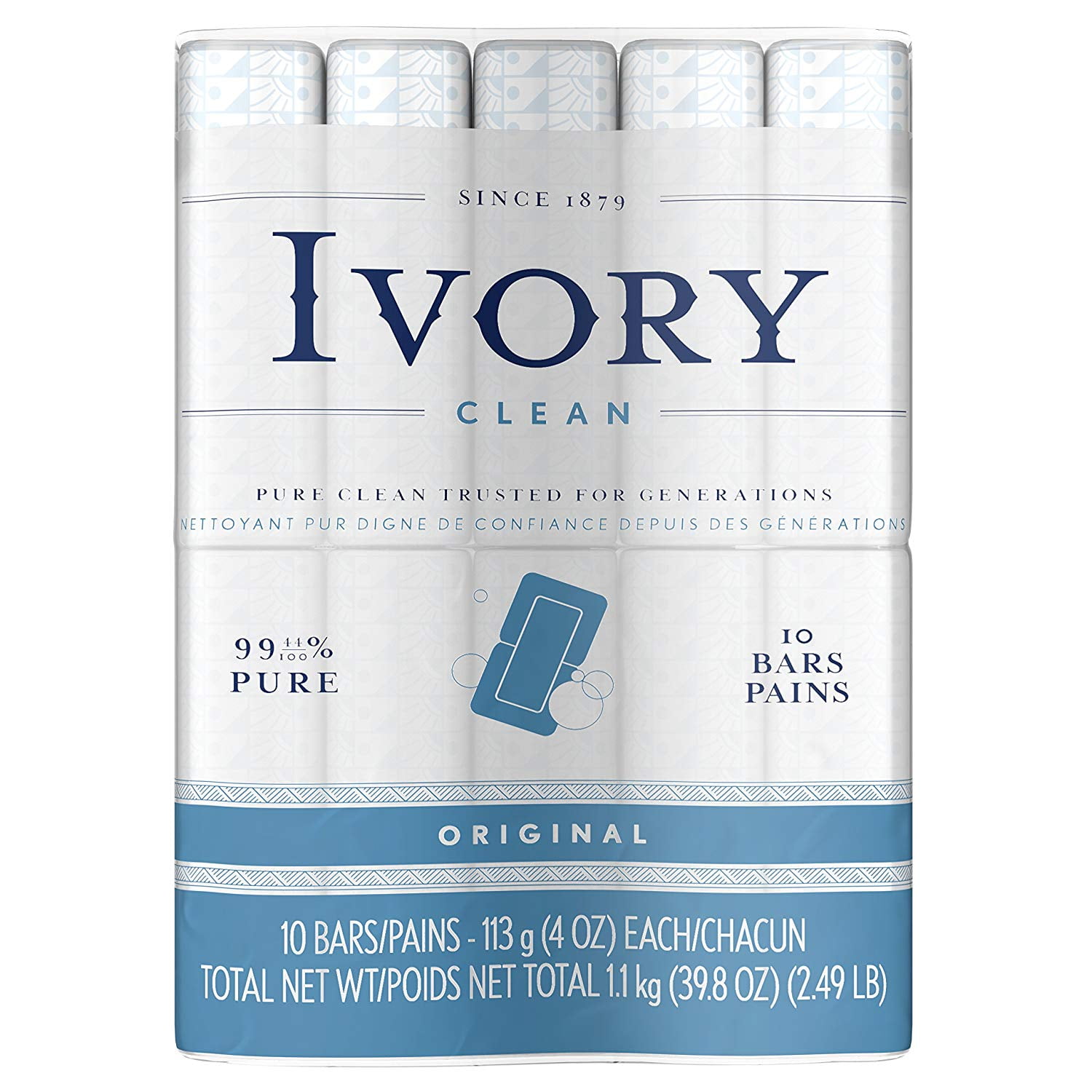 Ivory Soap, Original 4 oz Bars 10 ea (Pack of 4) - Walmart.com
