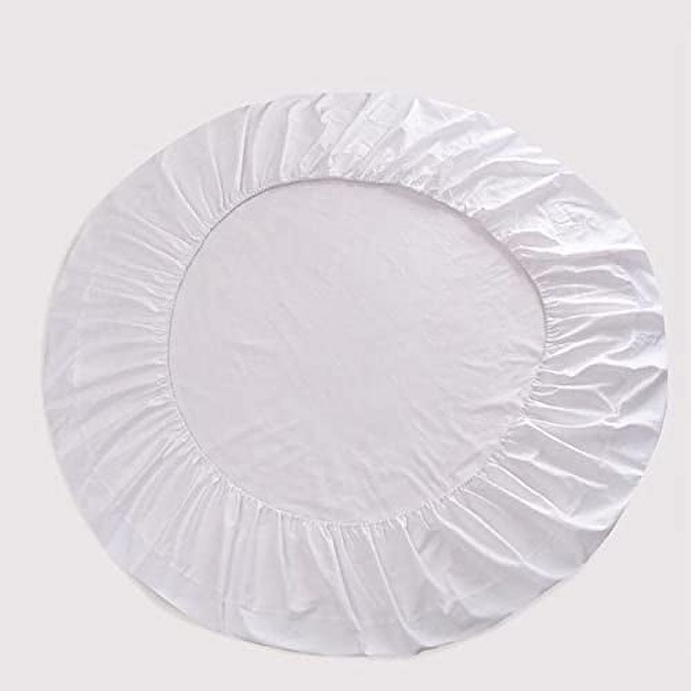 Ivory Solid Round Bed Sheet Set 72-Inch Diameter, Soft Breathable 1000 ...