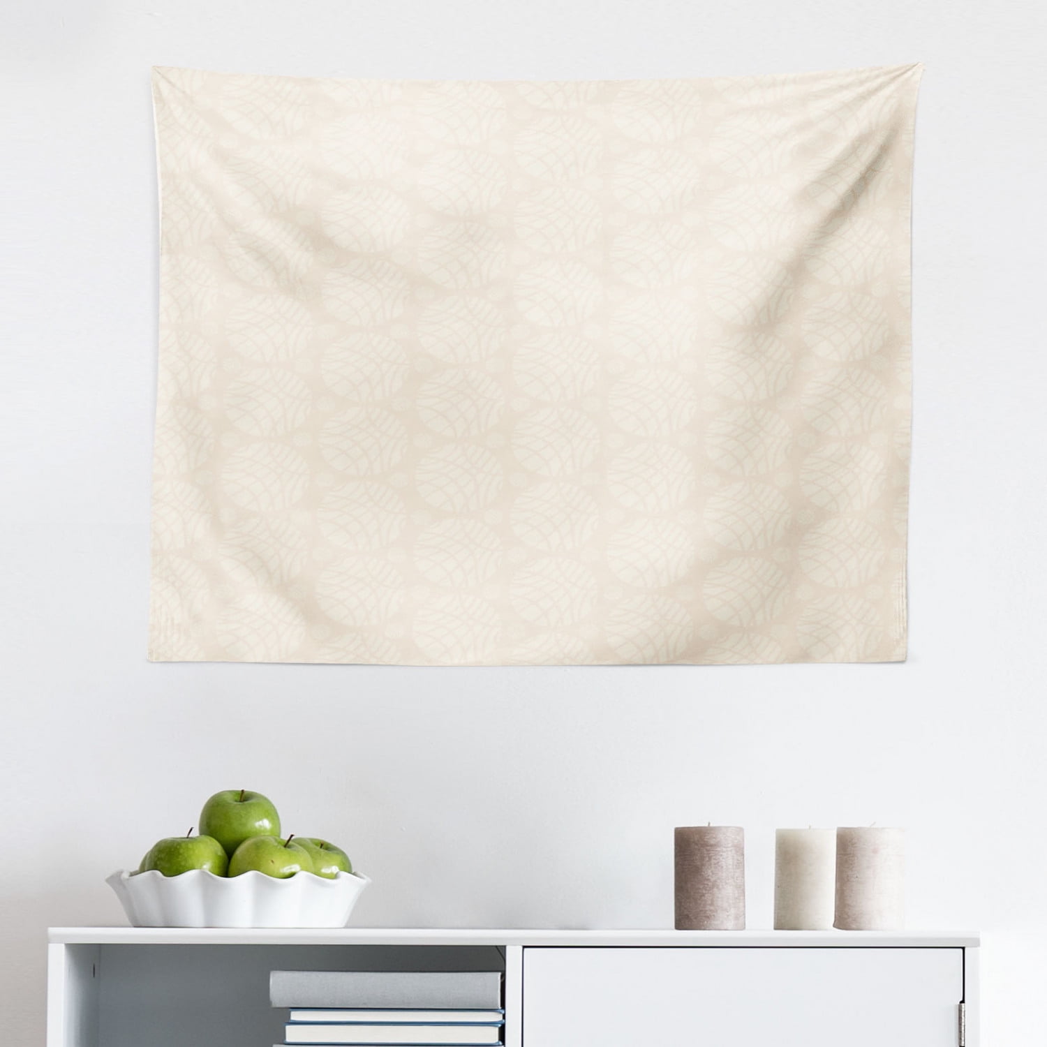 Ivory Tapestry, Autumn Leaves in Faded Earthen Tones Fall Season ...