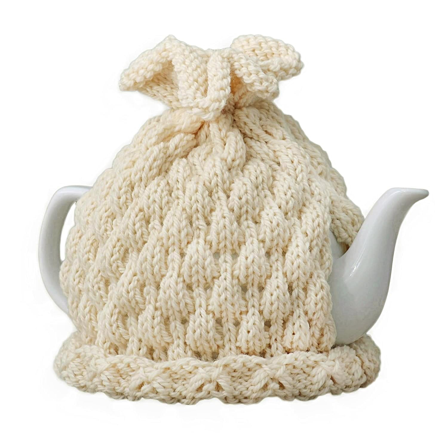 Ivory Teapot Cozy Tea Pot Cosy Cover Cosie Knit Warmer - Walmart.com