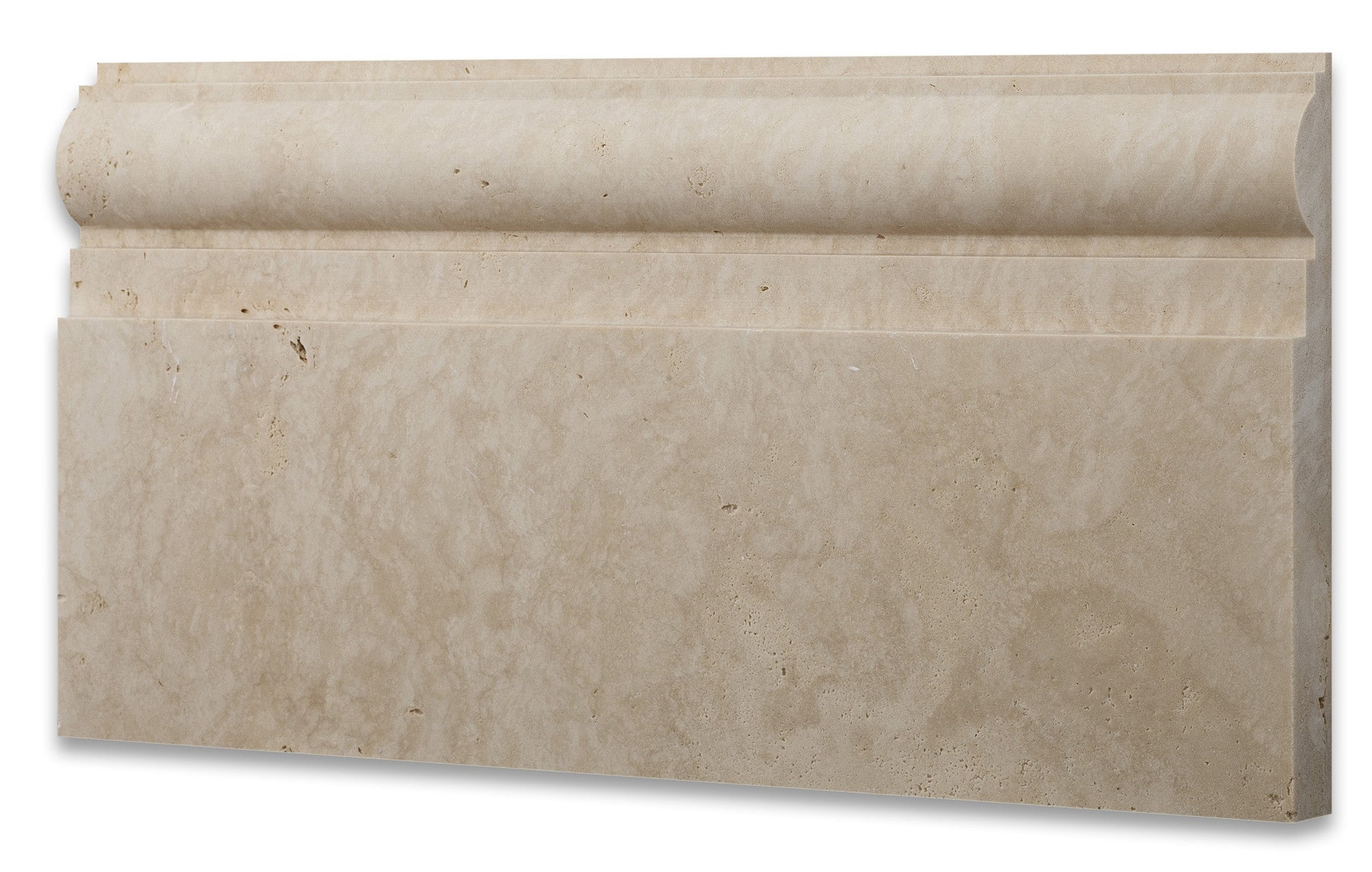 Ivory Travertine Honed 6 X 12 Baseboard Trim Molding - Walmart.com