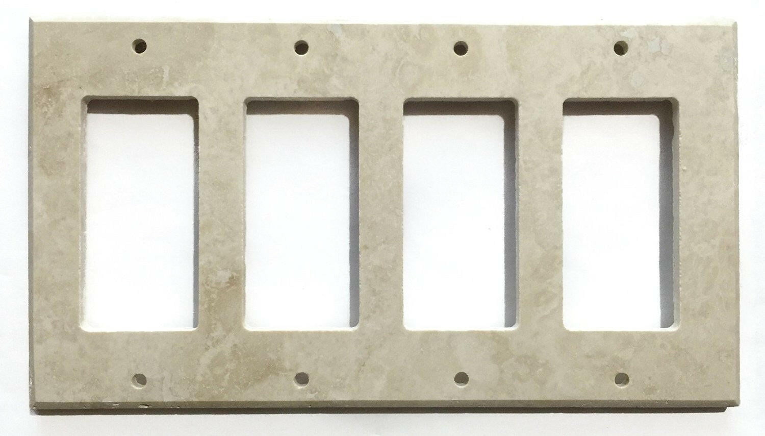 Ivory Travertine Quadruple Rocker Switch Wall Plate / Switch Plate ...
