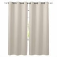 Ivory White Blackout Curtains 63 Inches Long, Modern Pure Ivory White ...