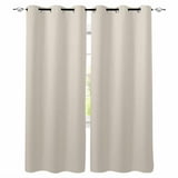 Ivory White Blackout Curtains 63 Inches Long, Modern Pure Ivory White ...