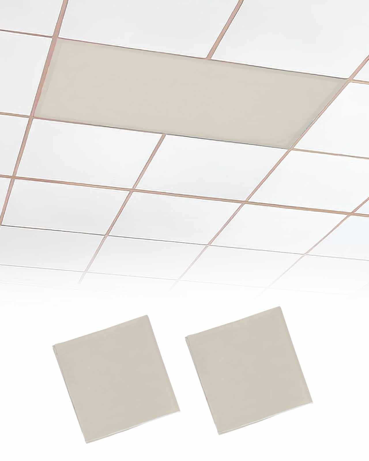 Ivory White Fluorescent Light Covers for Ceiling Lights 4x2 feet, 2 ...