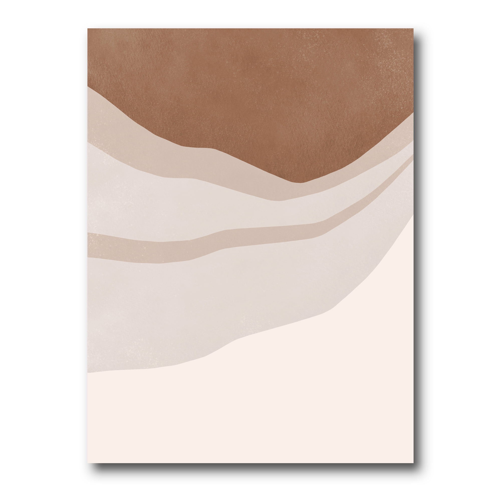 Ivory and Terracotta Shapes with Scuff Effect 30 in x 40 in Painting ...