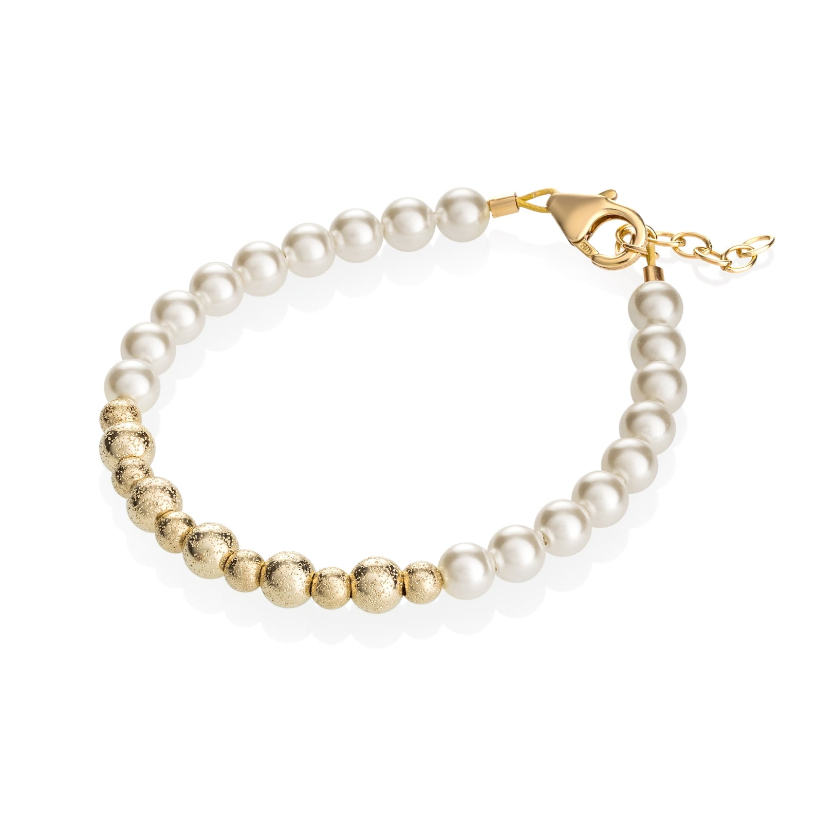 Ivory pearls with gold glitter beads (B1732) - Walmart.com
