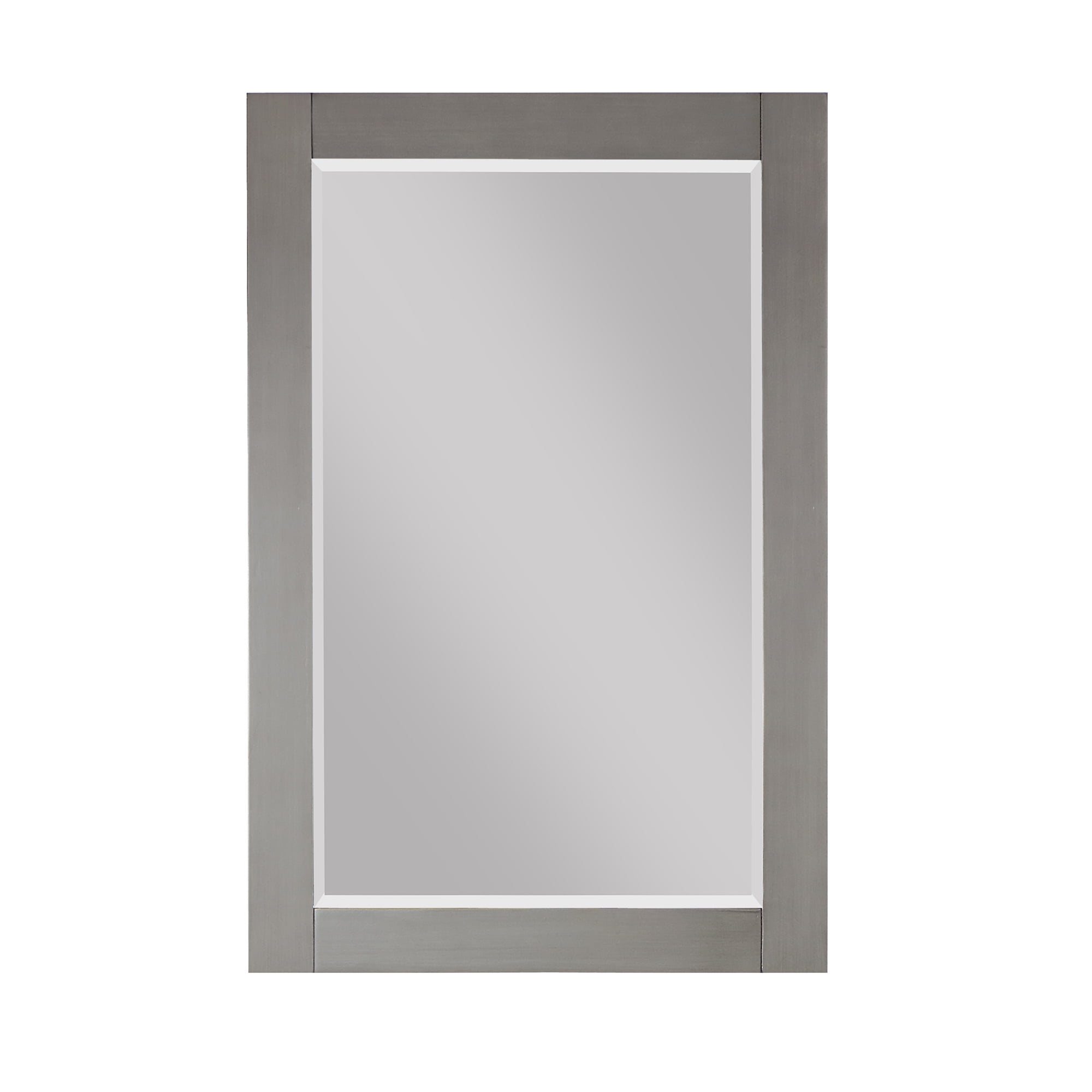 Ivy 24" Rectangular Bathroom Wood Framed Wall Mirror in Gray Pine ...