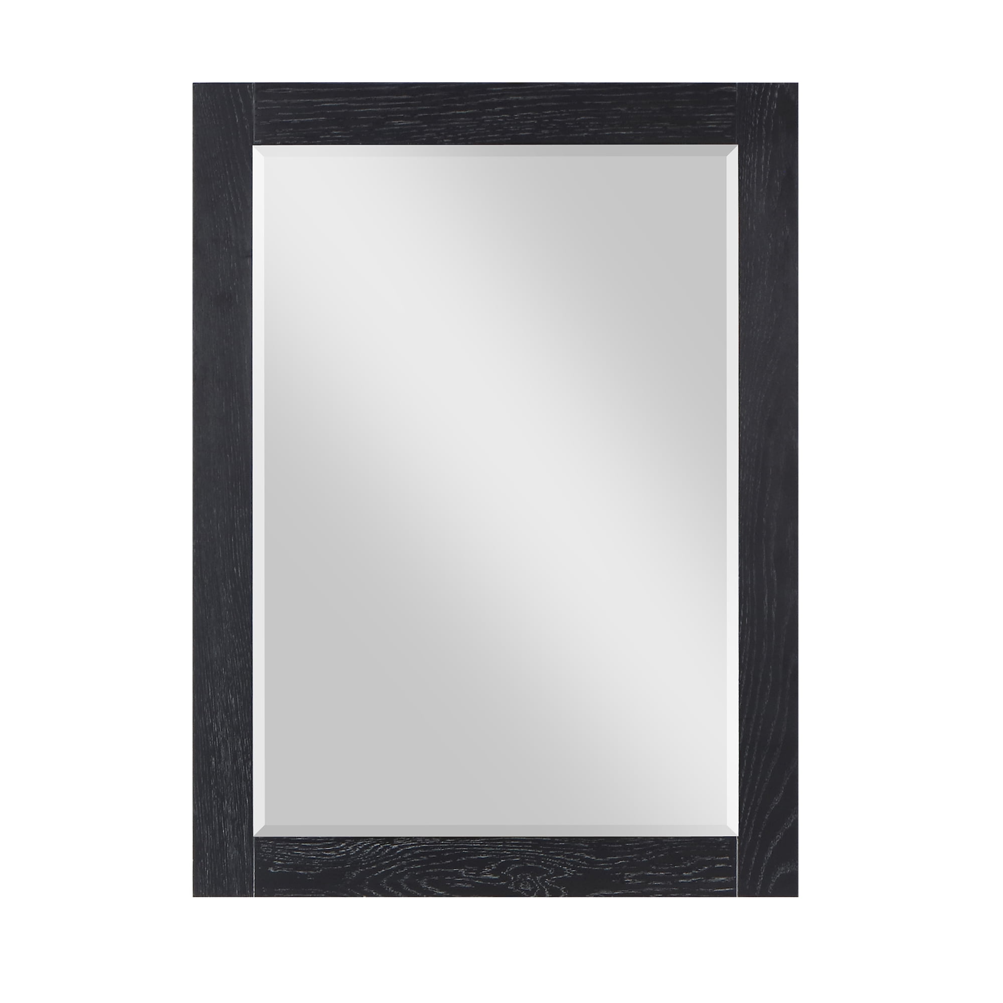 Ivy 28" Rectangular Bathroom Wood Framed Wall Mirror in Black Oak ...