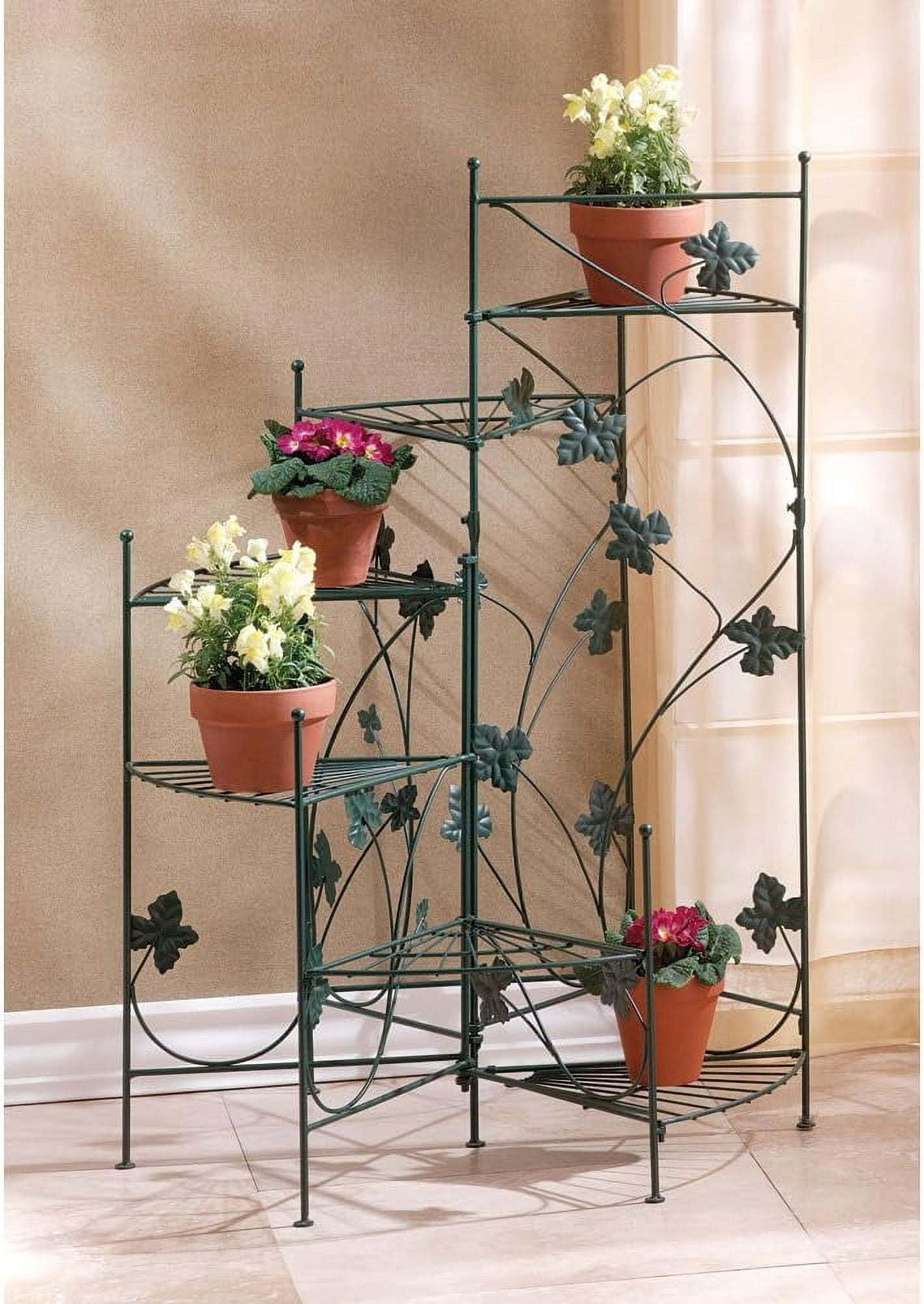 Ivy Design Staircase Plant Stand 38.5" Tall 6 Shelves Home Deck Or ...