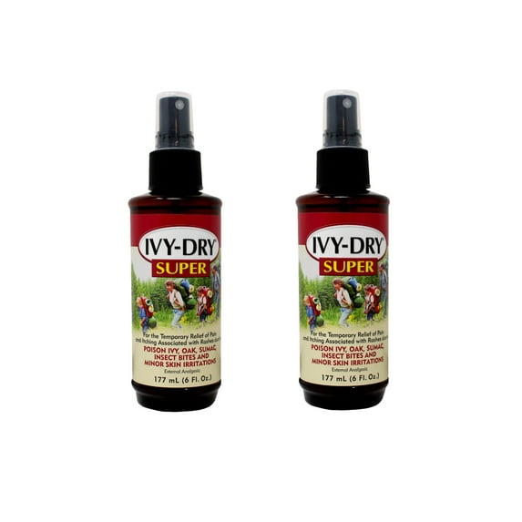 Ivy-Dry Super Itch Relief Spray, Poison Ivy Treatment, 6 oz, Pack of 2 ...