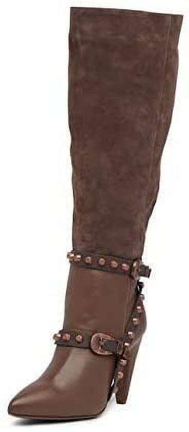 Ivy Kirzhner Parachute Stud Boot TARTUFO Taupe Knee High Pointed Toe ...