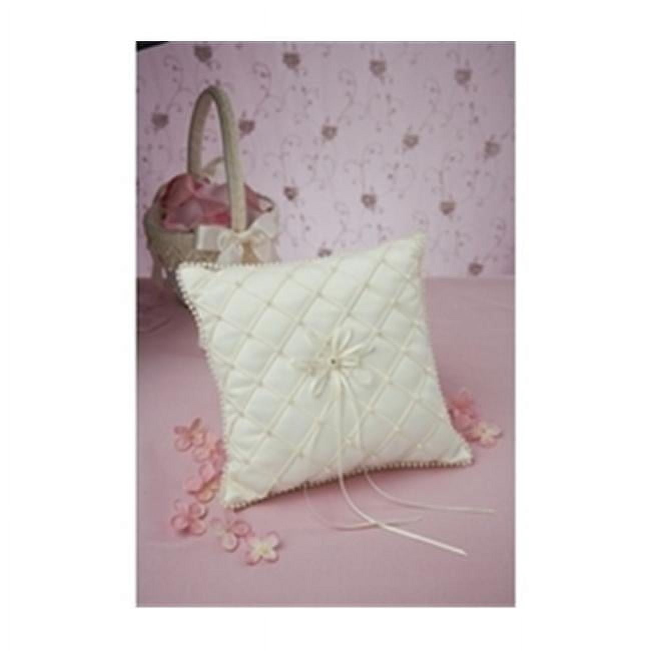 Ivy Lane Design 10-6080/WHT Swiss Dot Ring Pillow- White - Walmart.com