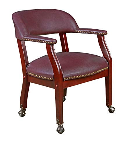 Ivy League Captain Chair with Casters- Eggplant - Walmart.com