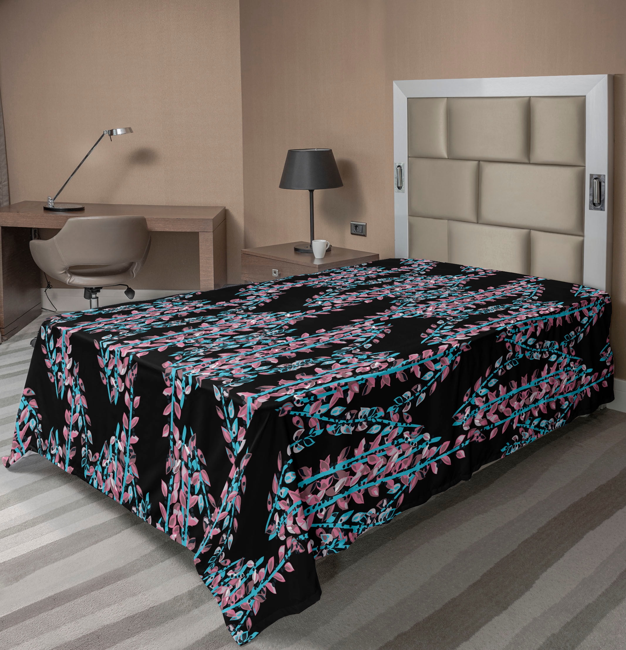Ambesonne Ivy Leaves Flat Bedding Sheet Soft Top Sheet, Modern Fantasy ...