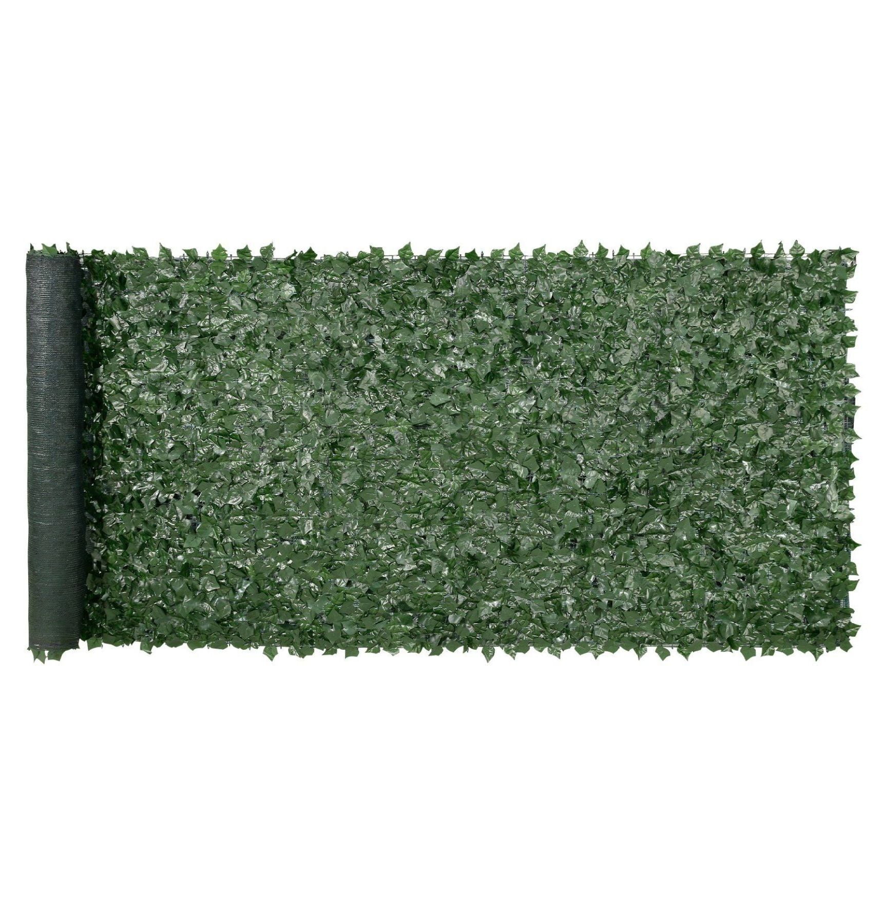 Ivy Privacy Fence 59x158in, Artificial Green Wall Screen, Faux Hedge ...