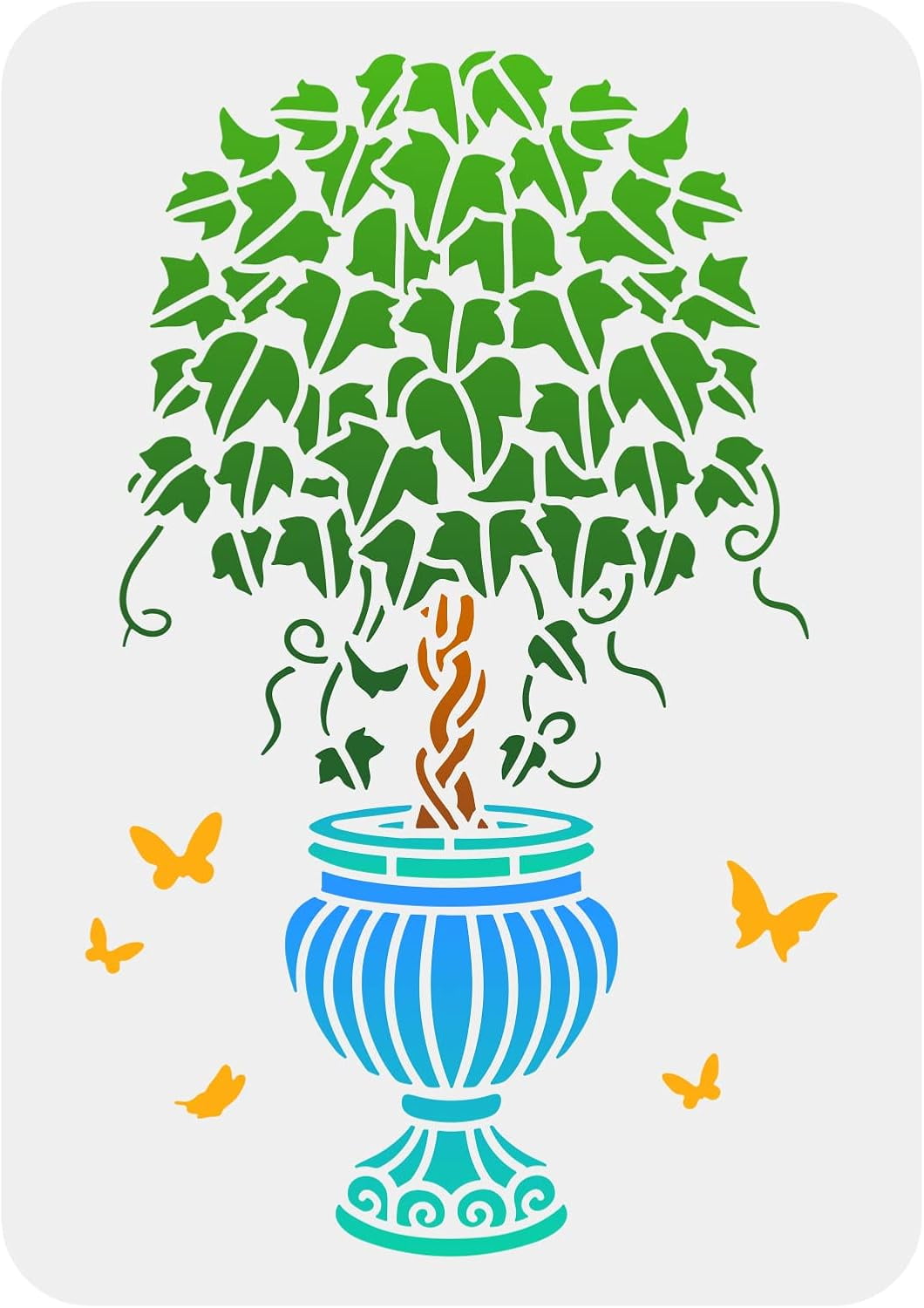 Ivy Topiary Stencil 11.7x8.3inch Reusable Painting Stencil Plastic PET ...