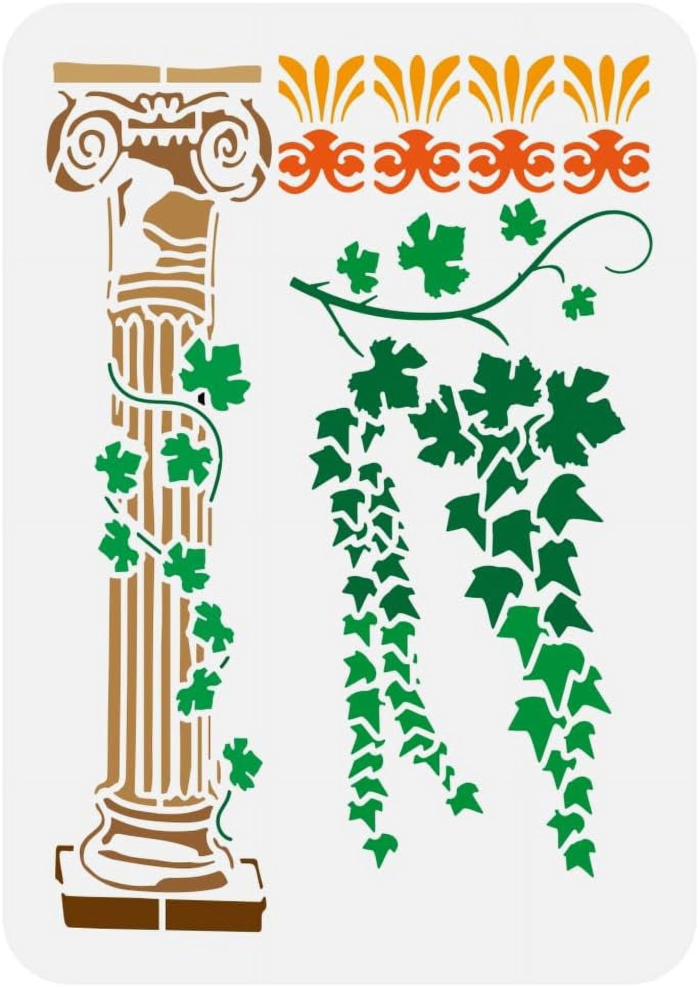 Ivy Vines Painting Stencil 8.3x11.7inch Hollowed Flower Rack Stencil ...