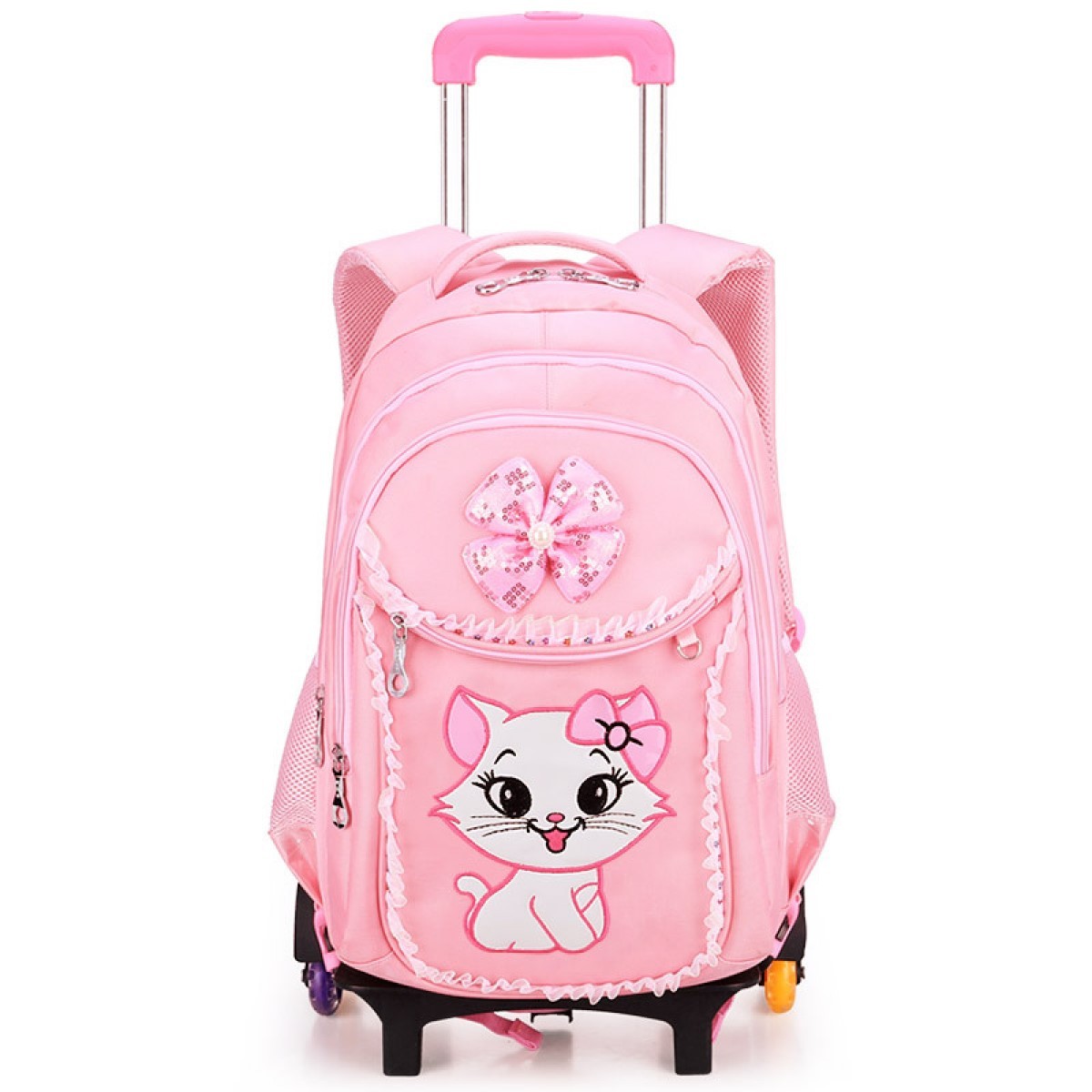 IvyH Boys Girls Rolling Backpack Large-capacity Wheeled Backpack ...