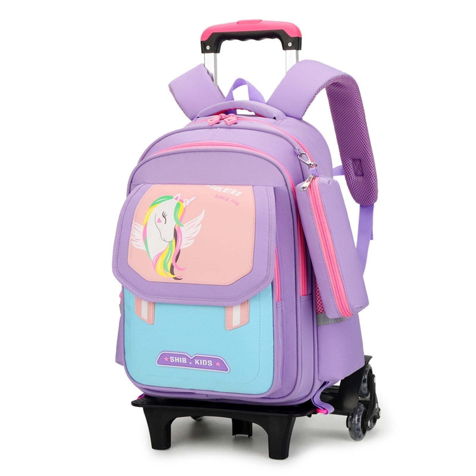 IvyH Rolling Backpack,Large Waterproof Cartoon Wheeled Backpack Rolling ...