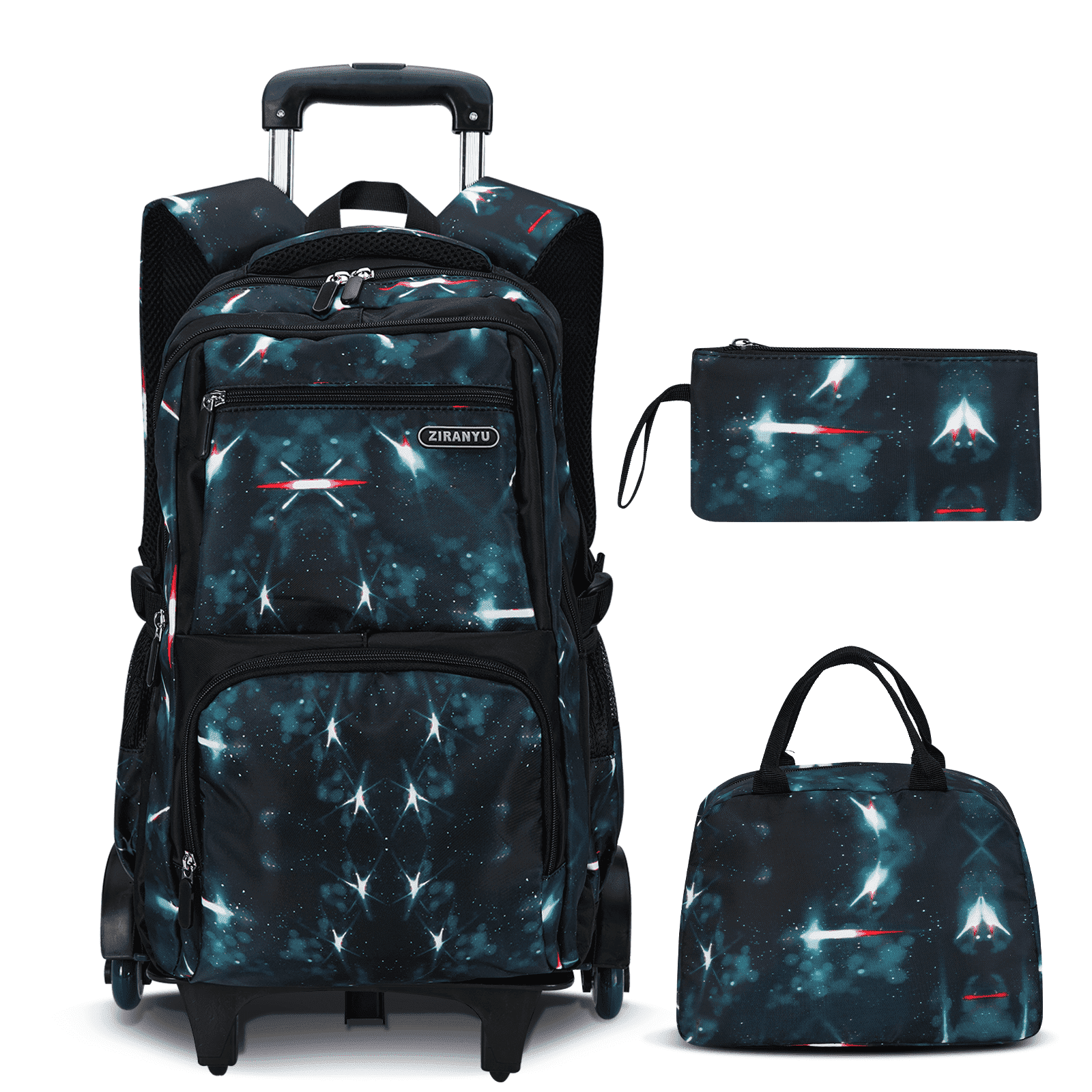 IvyH Rolling Backpack 3PCS Wheeled Backpack Lightweight Waterproof Bag ...