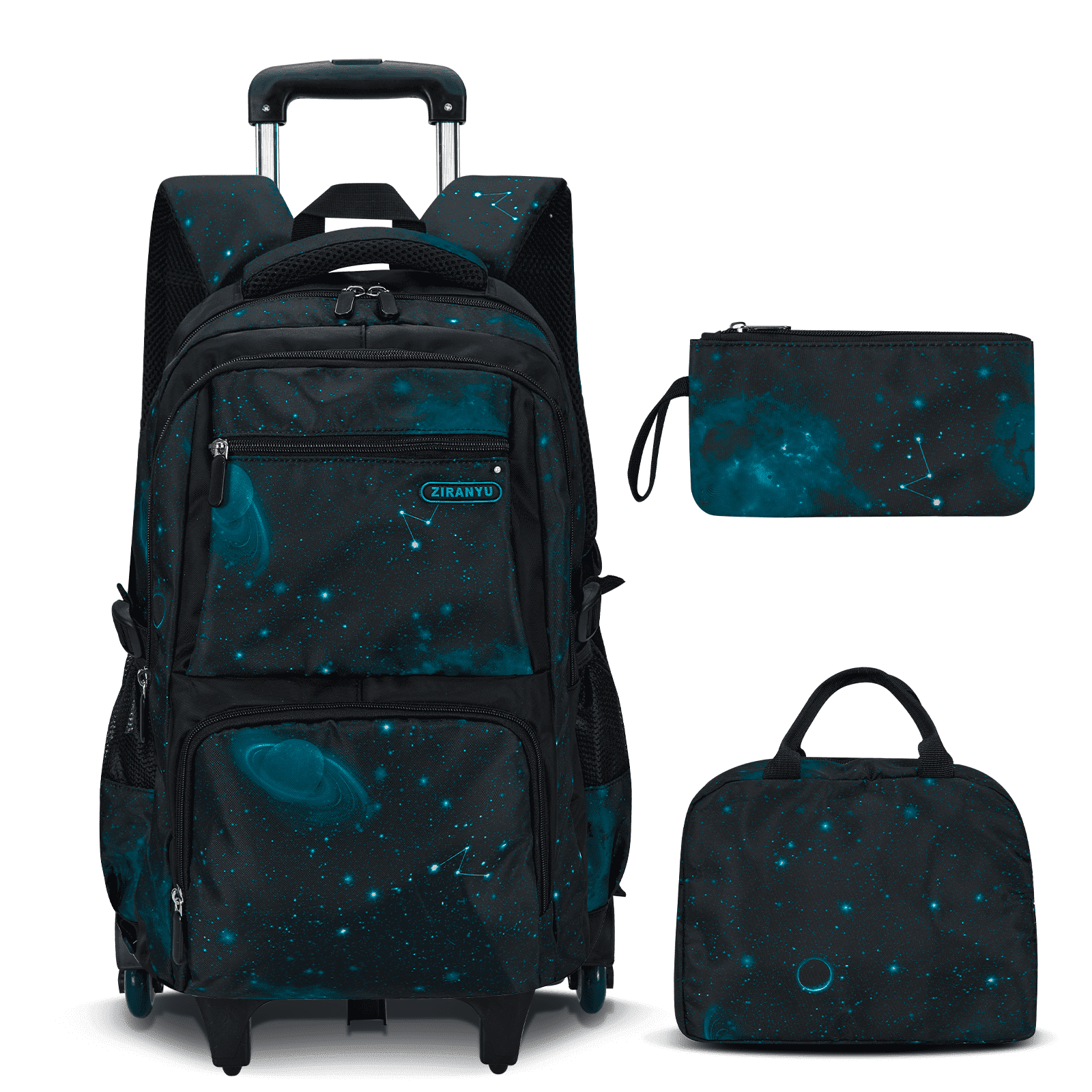 IvyH Rolling Backpack 3PCS Wheeled Backpack Lightweight Waterproof Bag ...