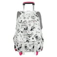 IvyH Rolling Backpack for Girls Boys, Large Graffiti Cute Wheeled ...