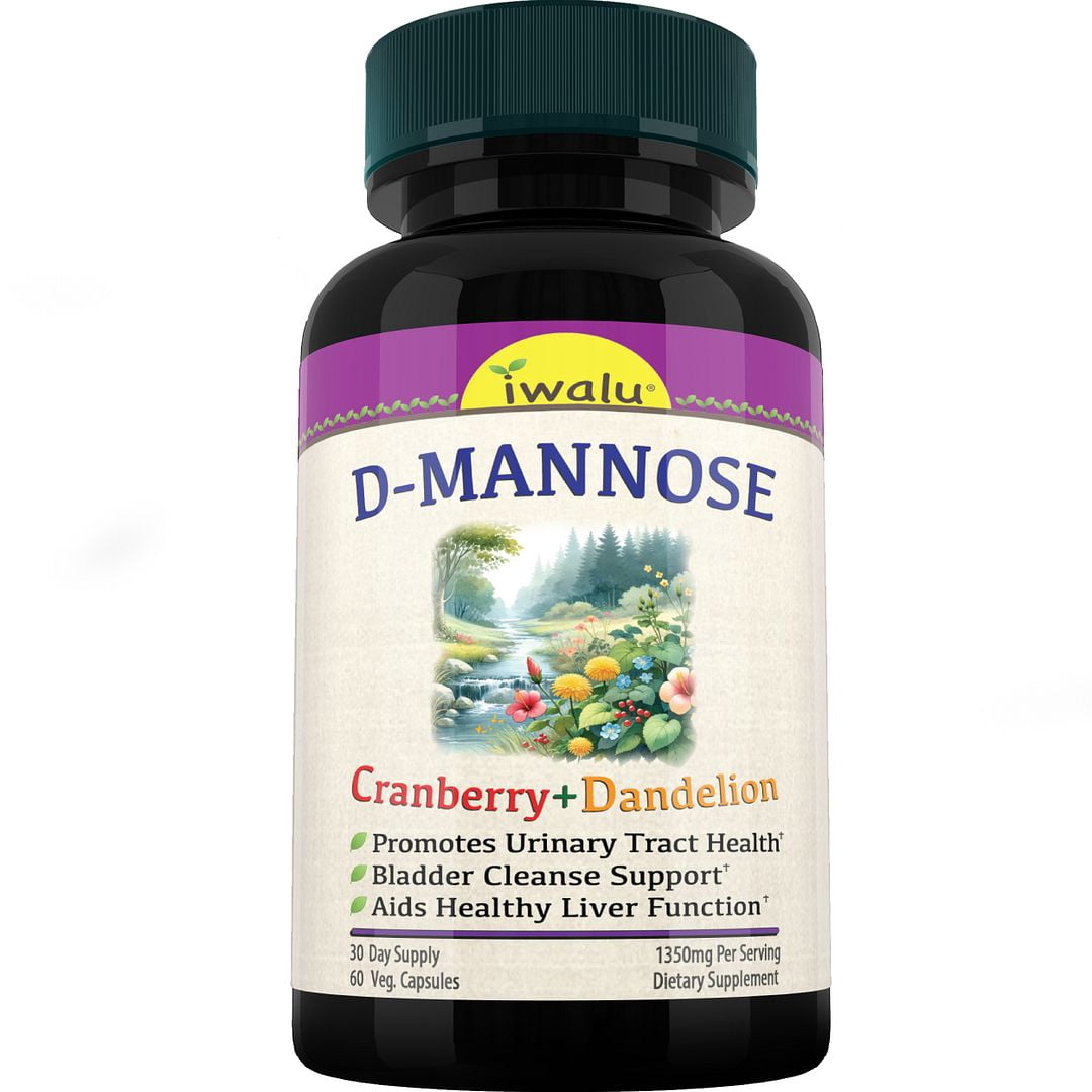 Iwalu D-Mannose with Cranberry & Dandelion Blend for Urinary Tract ...