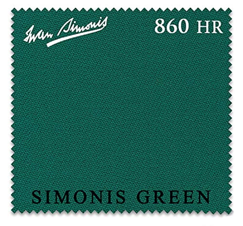 Iwan Simonis 860HR Pool Table Cloth Simonis Green, for Rails Only (6 ...