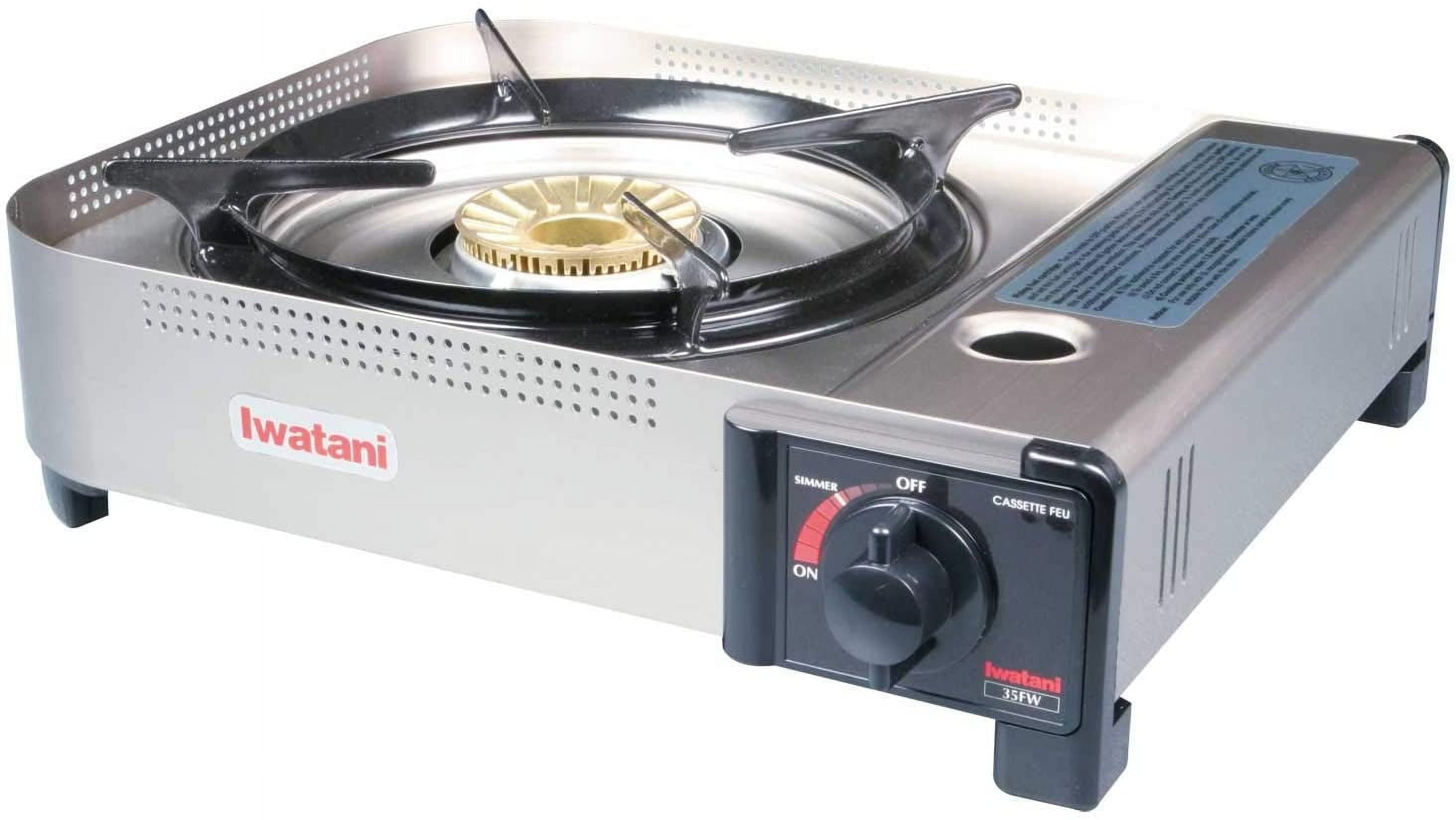 Iwatani 35FW Portable Single Burner Butane Stove, Medium, Metallic ...