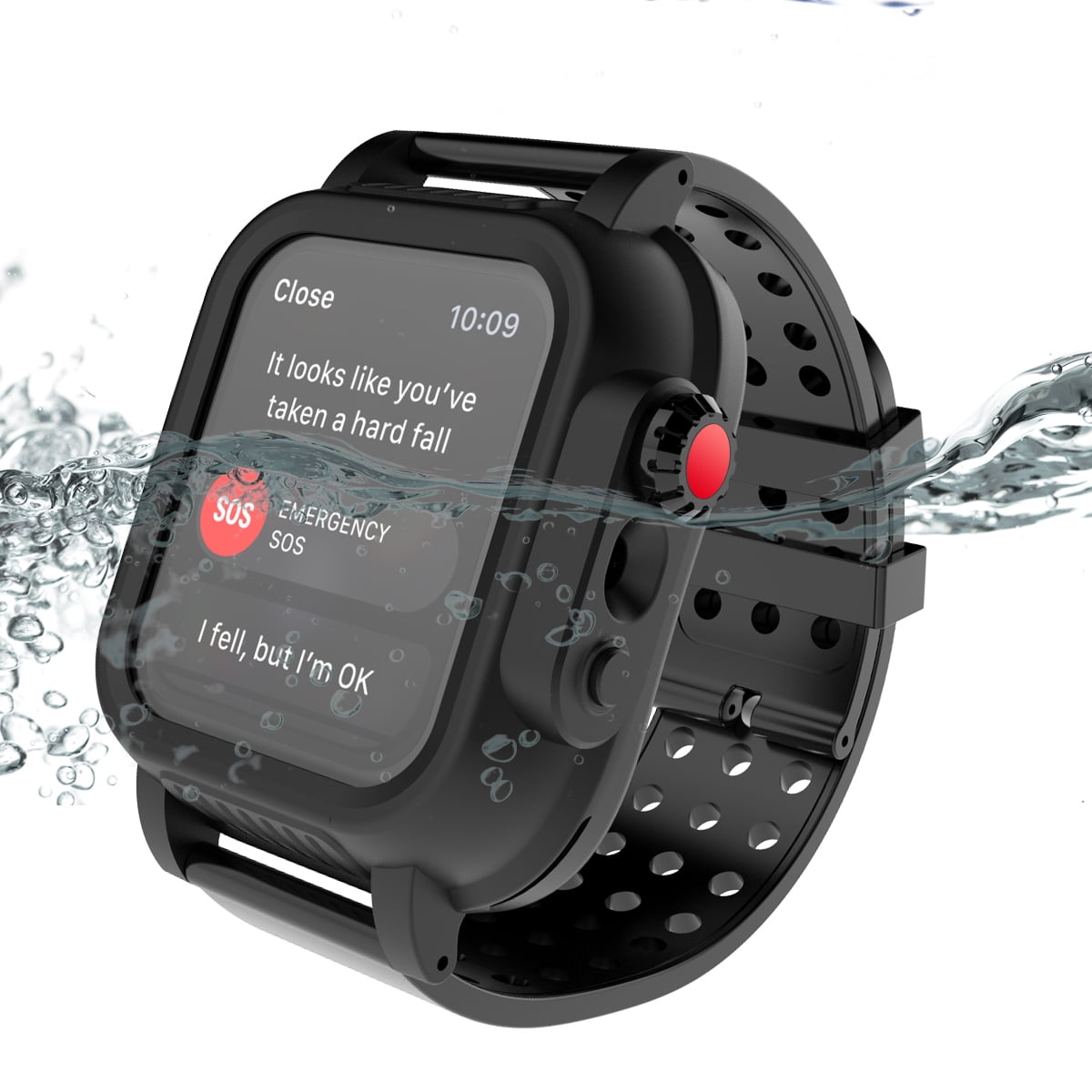 Iwatch 42mm waterproof case with soft silicone strap, IP68 deep ...