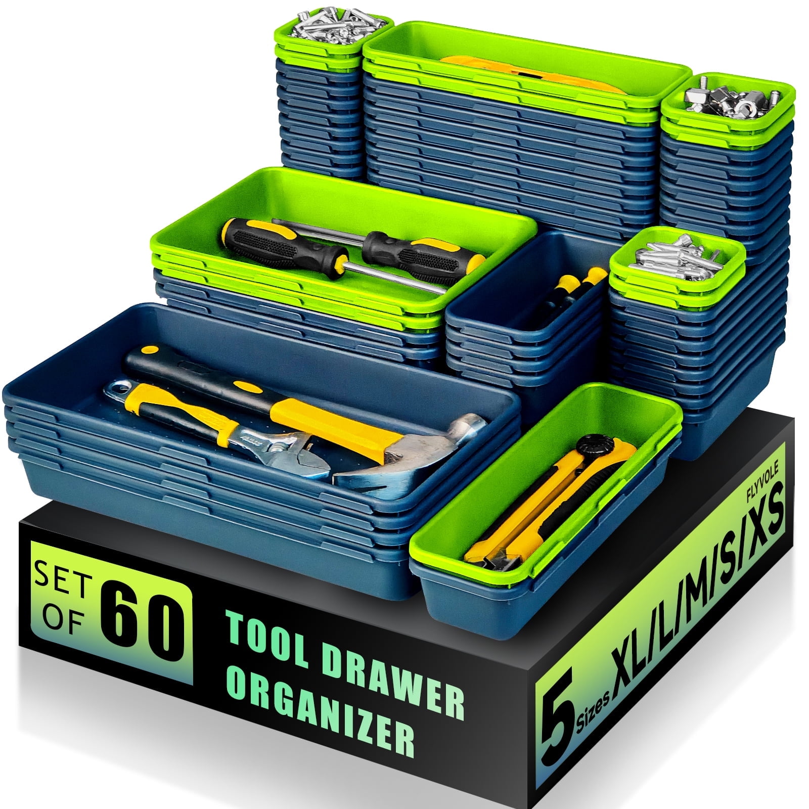 Iweighoola Tool Box Organizer Tray Divider Set,Desk Drawer Organizer ...
