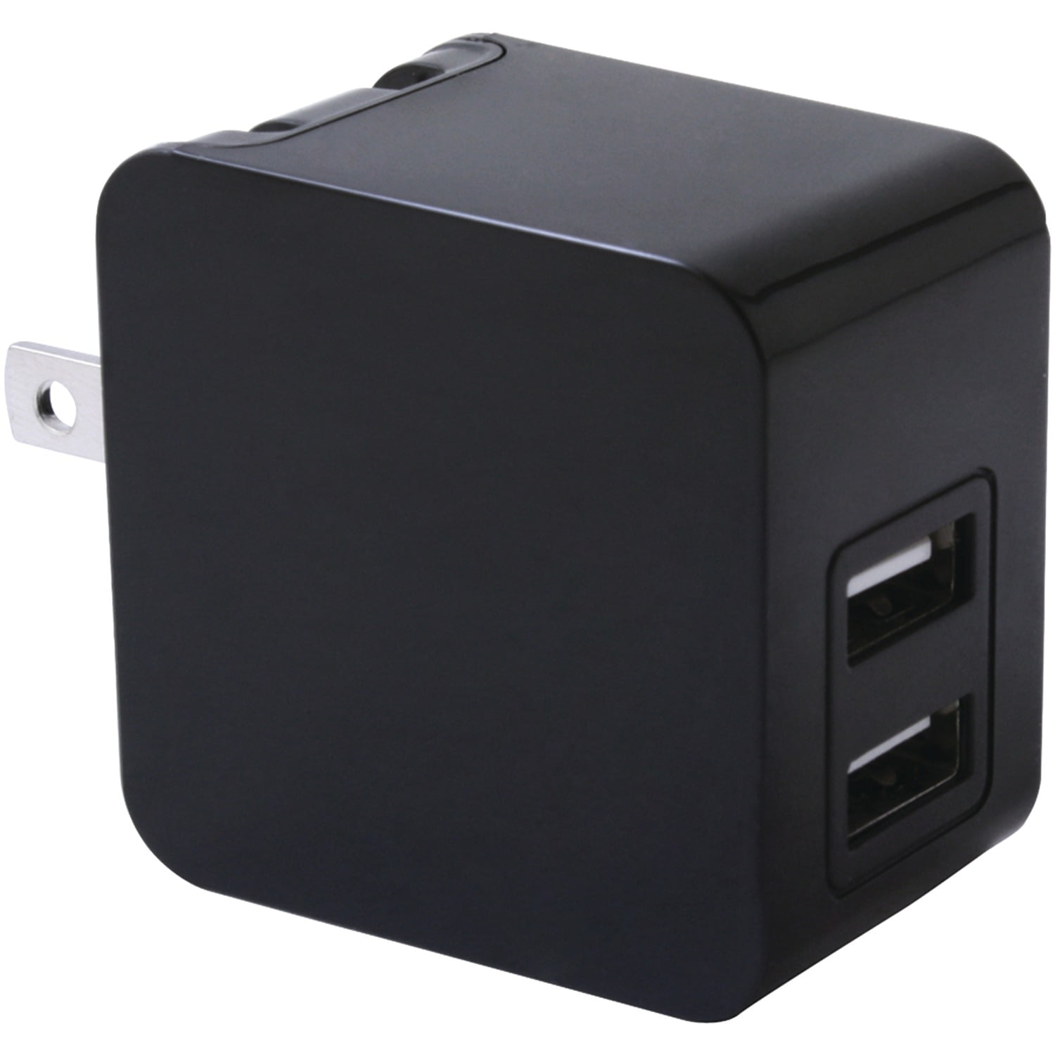 IWERKZ 44563 3.4-Amp Dual-Port USB Wall Charger (Black) - Walmart.com