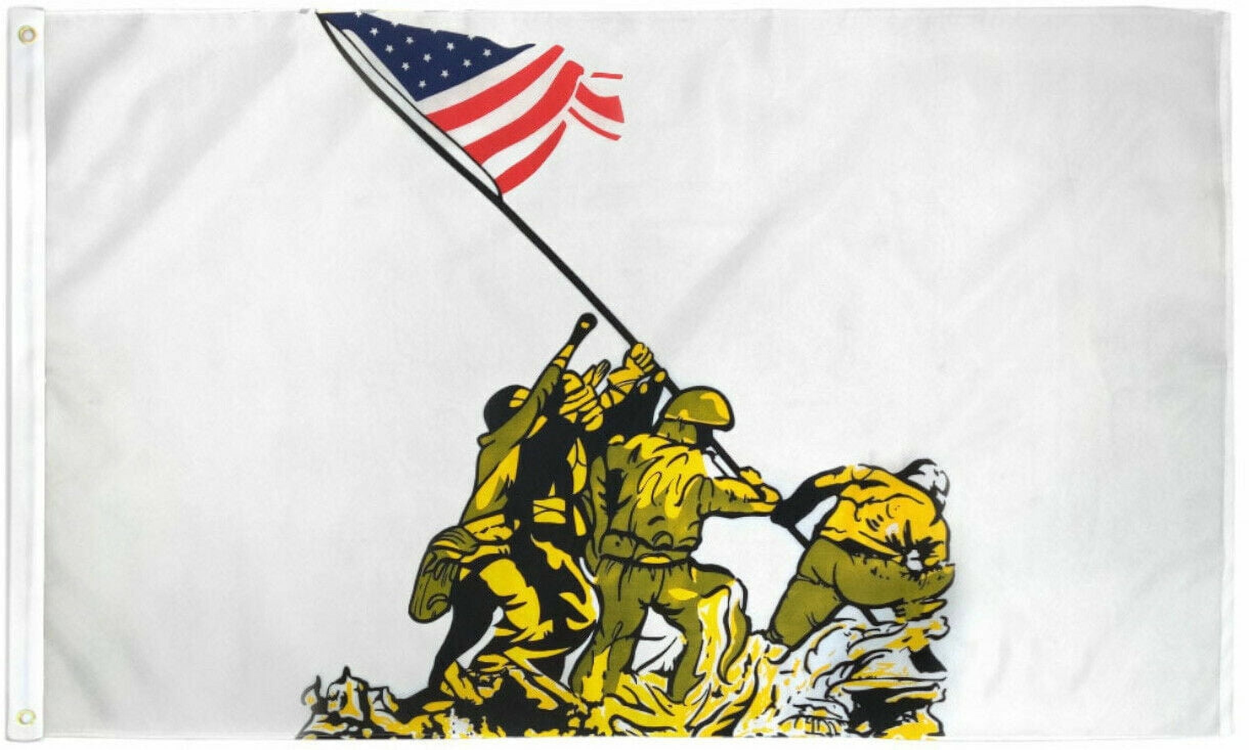 Iwo Jima Flag 3x5ft United States Military WWII Flag 100D FABRIC ...