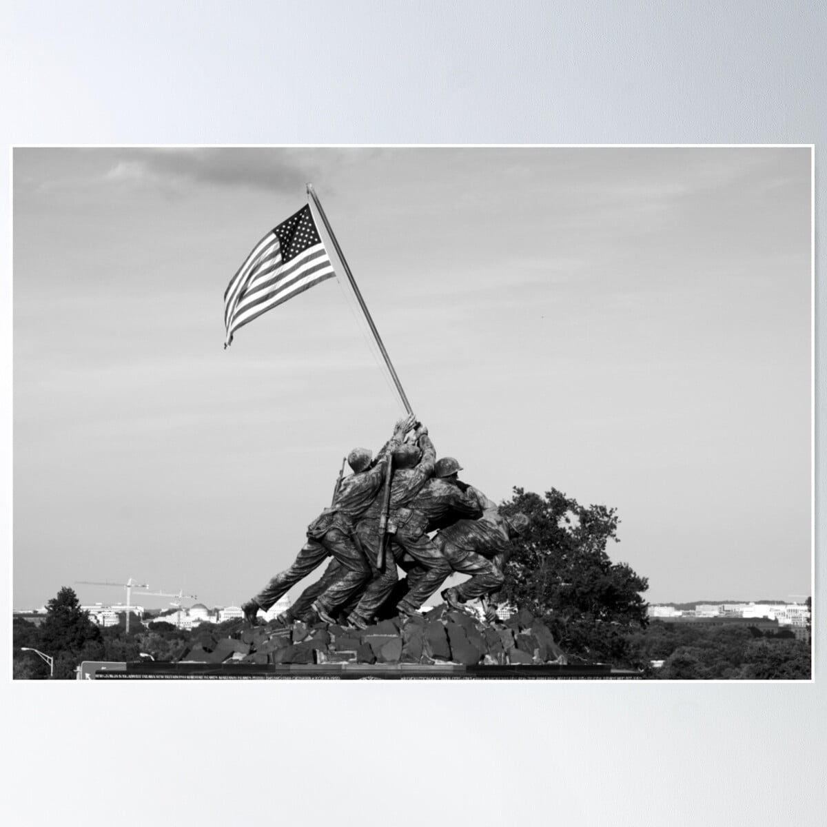 Iwo Jima Memorial Poster, 12x18 UNFRAMED - Walmart.com