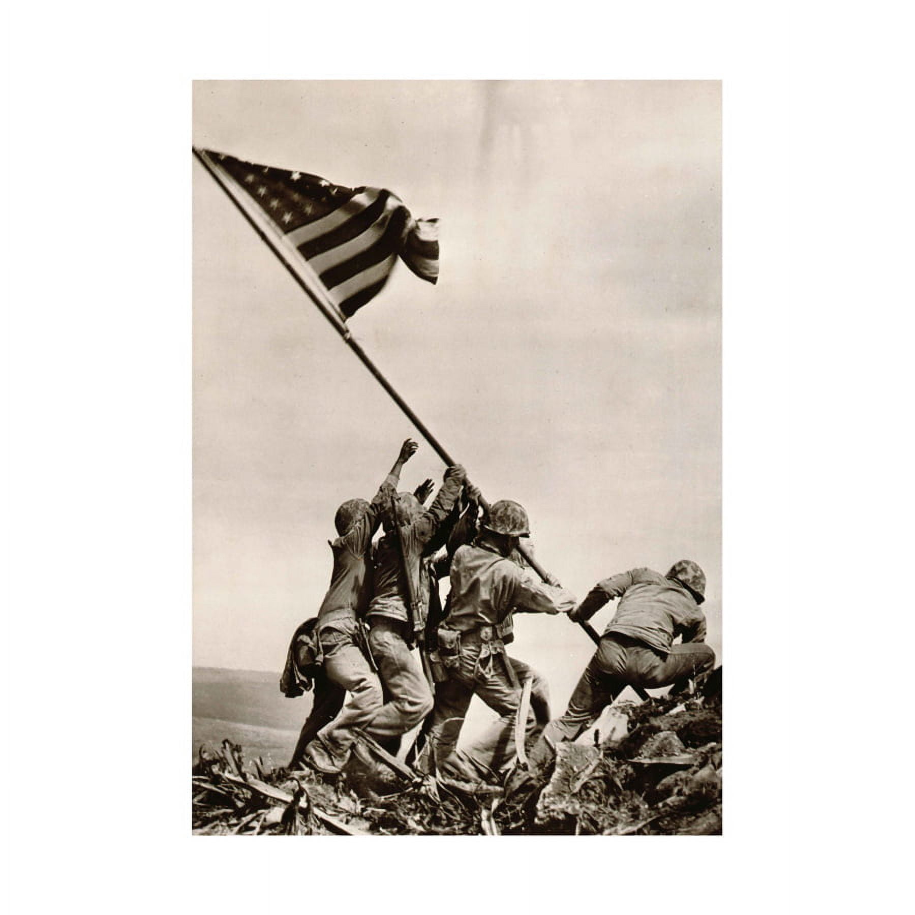 Iwo Jima WWII Marines Raising American Flag 1945 Iconic Photograph ...