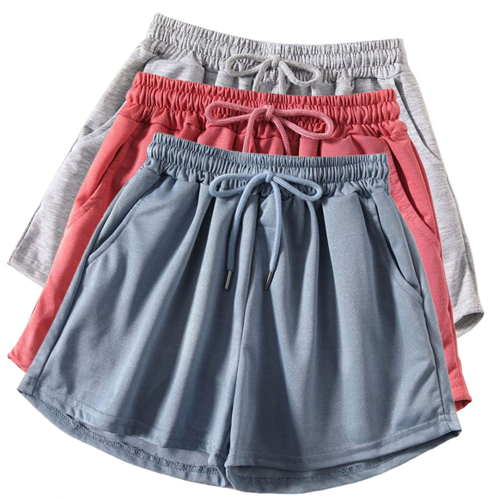 fatyb Workout Shorts for Women Casual Summer Running Shorts Women's ...