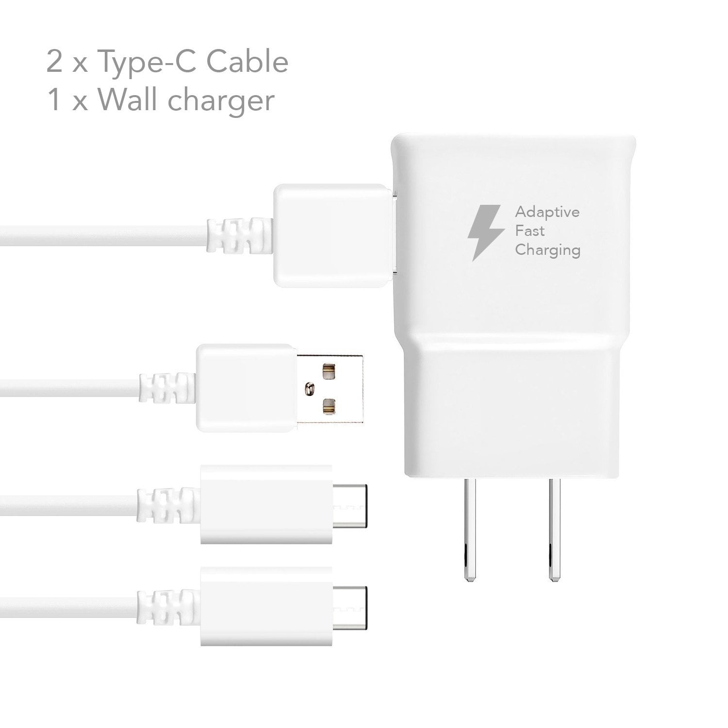 Ixir BlackBerry DTEK60 Charger Fast Type-C USB 2.0 Cable Kit by Ixir - {Fast Wall Charger + 2 ...