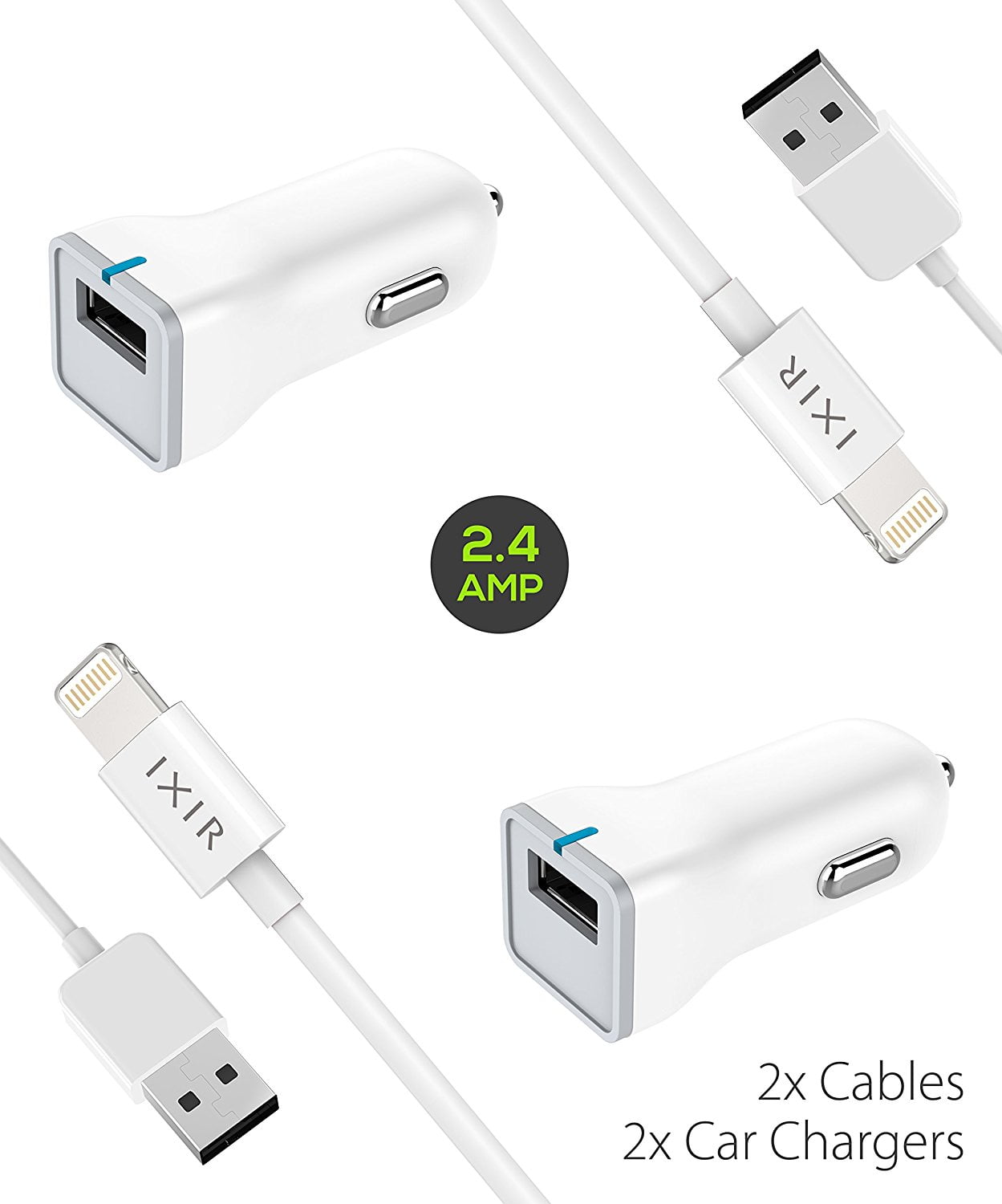 Ixir iPad Pro Charger Apple Lightning Cable Kit by Ixir - {2 Car ...