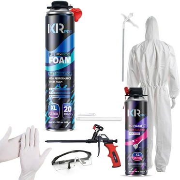 Spray Foam Insulation Kit (3 PK Kit-30oz) Expanding Sealant, Spray Foam, Mega Size Closed Cell ...