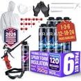 Ixirpro 6-Pack Expanding Spray Foam Insulation Kit (25.4 oz / 720g ...