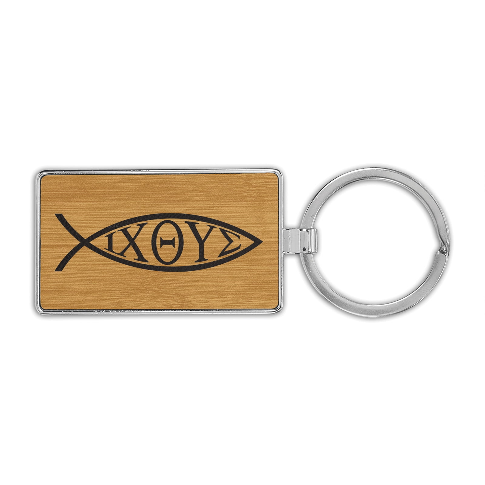 Ixoye Fish Premium Leatherette Keychain jesus christ son of god savior ...