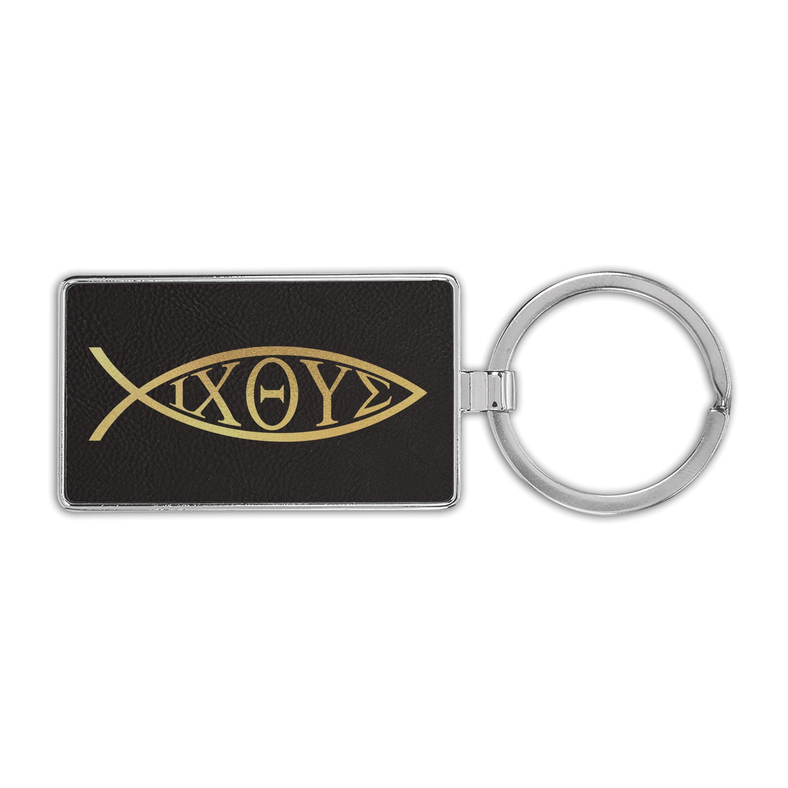 Ixoye Fish Premium Leatherette Keychain jesus christ son of god savior ...