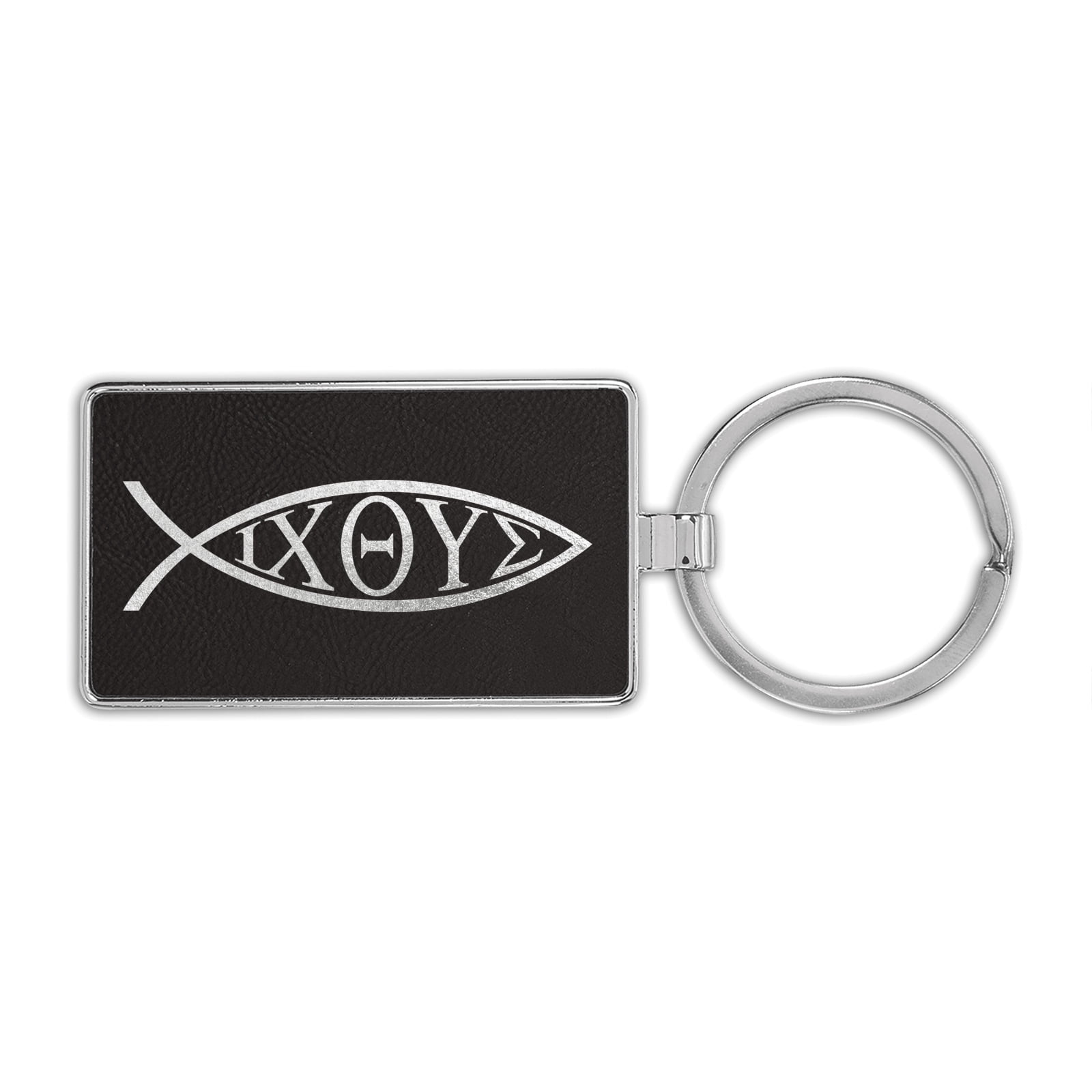 Ixoye Fish Premium Leatherette Keychain jesus christ son of god savior ...