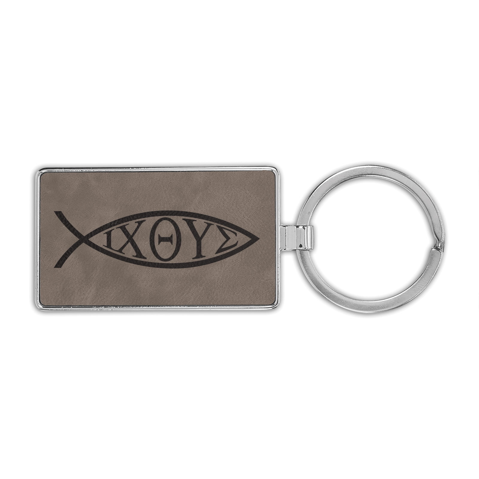 Ixoye Fish Premium Leatherette Keychain jesus christ son of god savior ...