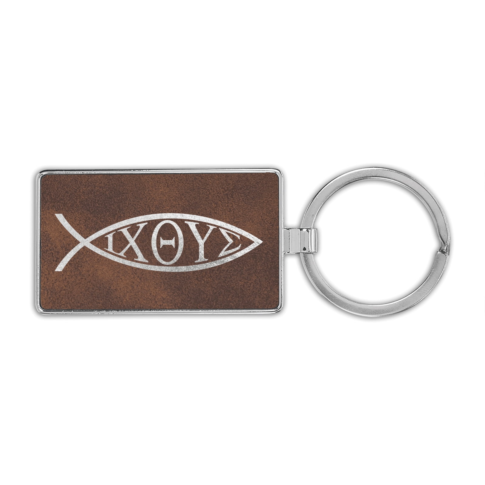 Ixoye Fish Premium Leatherette Keychain jesus christ son of god savior ...