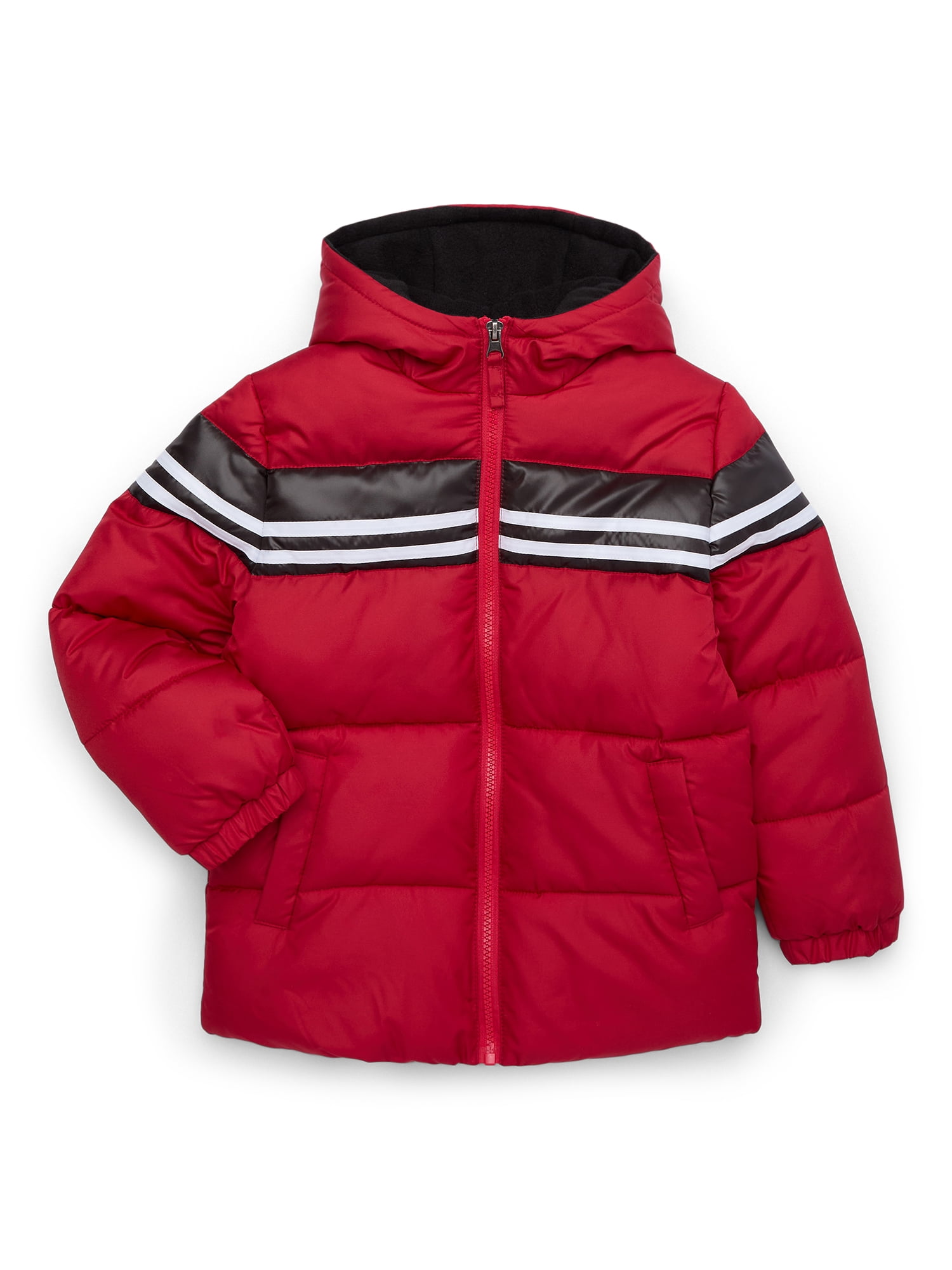 Ixtreme Boys Chest Striped Hooded Puffer Jacket , Sizes 4-18 - Walmart.com